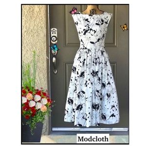Modcloth | Dresses | Modcloth Fabulous Fit And Flare Dress | Poshmark